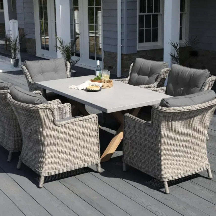 Supremo Lagos 6 Seat Rectangular Dining Set – Whitehall Garden Centre